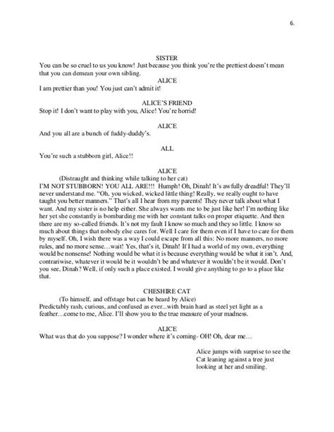 Alice In Wonderland Script