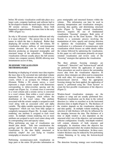 solution 3d seismic visualization using multiple volume data sets