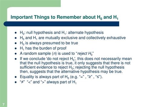 Ppt One Sample Tests Of Hypothesis Powerpoint Presentation Free