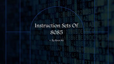 solution instruction sets of 8085 microprocessor data transfer