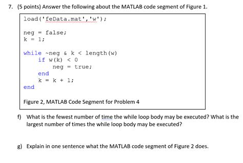 Solved 7 5 Points Answer The Following About The Matlab