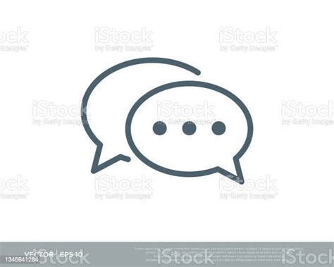 스피치 버블 채팅 아이콘 벡터 일러스트 레이션 디자인 편집 가능한 Res 가능 Eps 10 0명에 대한 스톡 벡터 아트 및 기타 이미지 0명 개념 거리 Istock