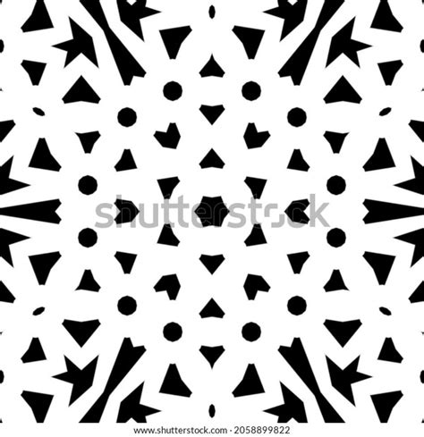 Geometric Symmetrical Black White Illustration Background Stock Illustration 2058899822