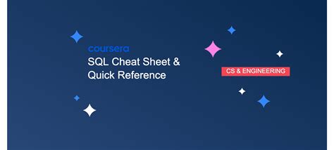 Sql Cheat Sheet And Quick Reference Coursera