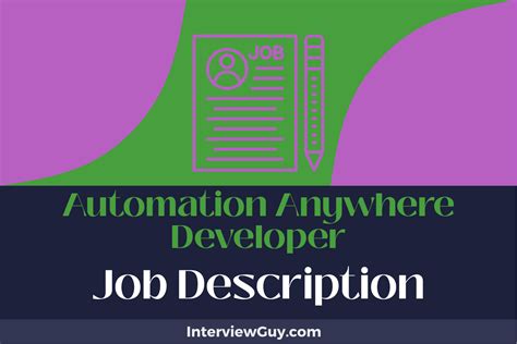 Automation Anywhere Developer Job Description Updated For 2026