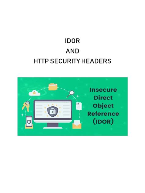 Idor And Security Headers Pdf Hypertext Transfer Protocol