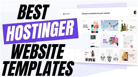 Best Hostinger Website Templates In Hostinger Website Builder Youtube