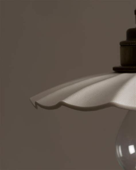 Small Wide Pleat Porcelain Light Devol Kitchens