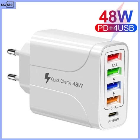 Lkjybg Charging Blocks 48w Quick Charging Blocks Usb Cell Phone Brick Charging Cube 5 Ports
