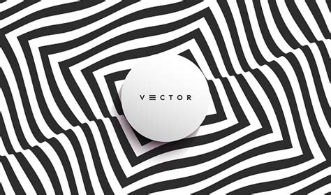 흑백 사각형의 광학 아트 일러스트레이션 줄무늬에 의한 기하학적 배경입니다 브로셔 연례 보고서 잡지 포스터 프리젠 테이션 전단지