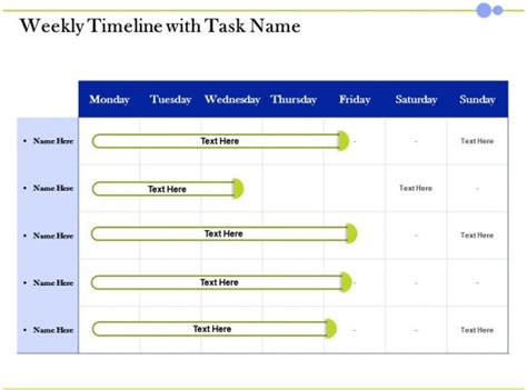Weekly Timeline Slide Team Weekly Timeline Slide Team