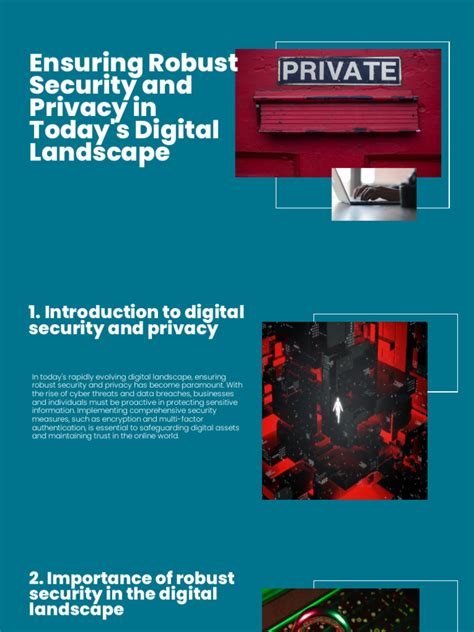 Ensuring Robust Security And Privacy In Todays Digital Landscape Download Free Pdf Security