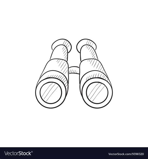 Binoculars Sketch Icon Royalty Free Vector Image