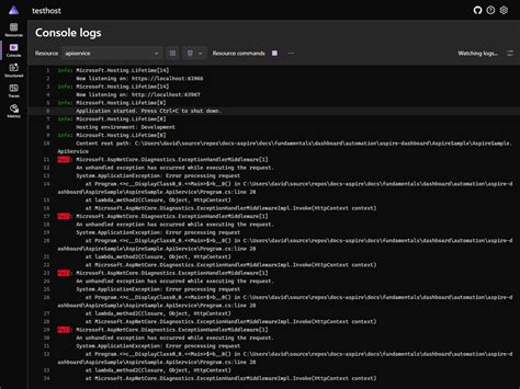 Aspireダッシュボードを調べる Aspire Microsoft Learn