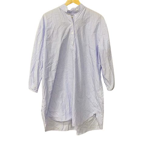 Jac And Jack Womens Size 10 Bluewhite Striped Shirt Dress S