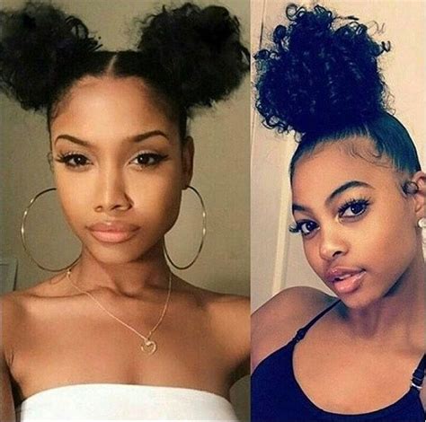 Two Bun Hairstyles For Black Hair