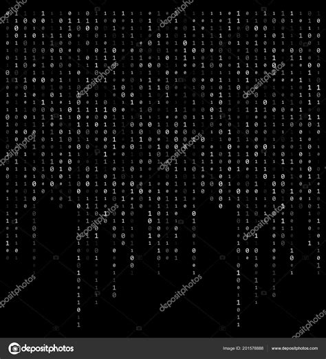 Binary Code Stream Background Data Vector Design Stock Vector Image By