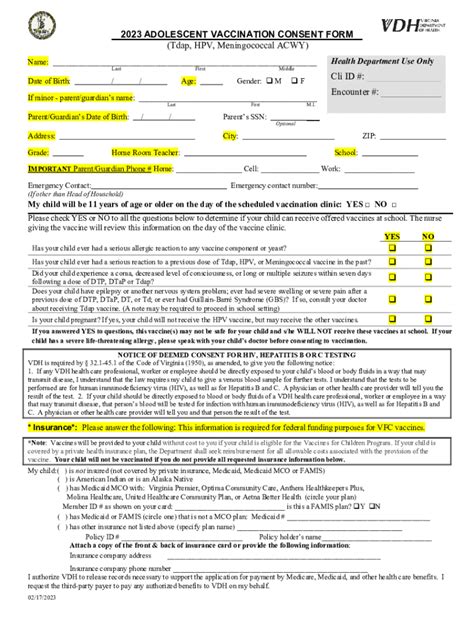 Fillable Online Screening Checklist For Contraindications To Hpv