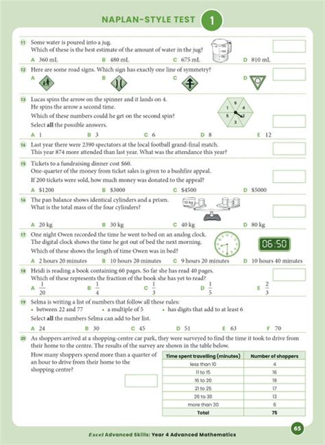 Excel Advanced Skills Advanced Mathematics Workbook Year 4 Pascal Press