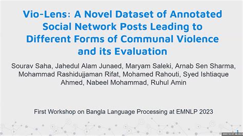 Underline Vio Lens A Novel Dataset Of Annotated Social Network Posts Leading To Different