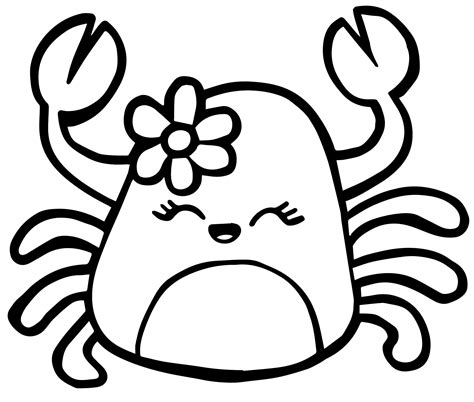 Девочка краб — раскраска для детей Распечатать бесплатно