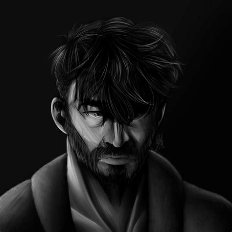 Semi Realistic Bandw Rdigitalart