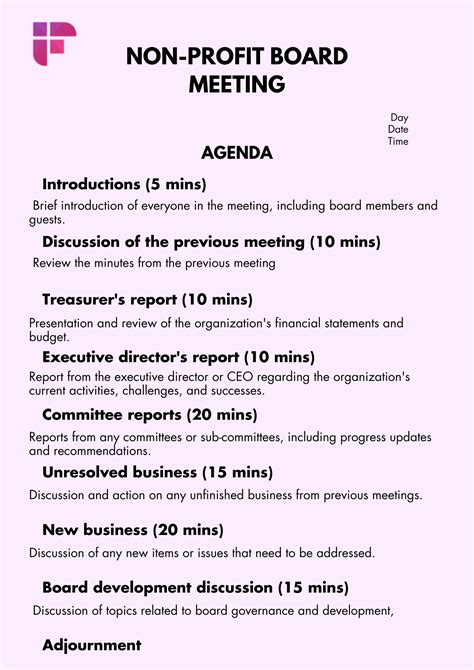 Meeting Agenda Template