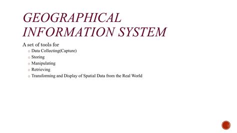 Geographic Information System Ppt