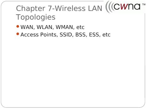 Ppt Chapter 7 Wireless Lan Topologies Dokumen Tips