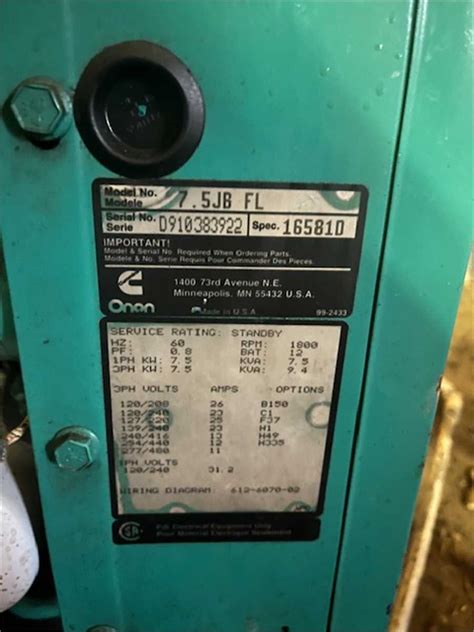 Onan Propane Generator Online Government Auctions Of Government Surplus Municibid