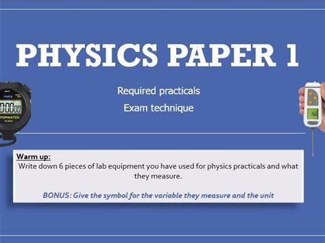 Gcse Aqa Physics Paper 1 Required Practical Revision Lessons Teaching Resources
