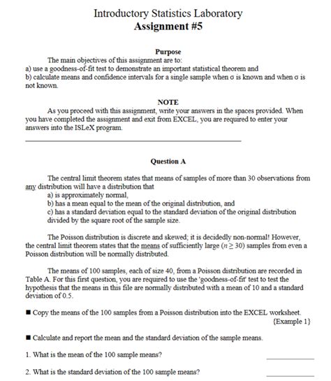 Solved Introductory Statistics Laboratory Assignment 5