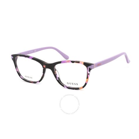 Guess Unisex Purple Rectangular Eyeglass Frames Gu267308351 664689975013 Eyeglasses Jomashop
