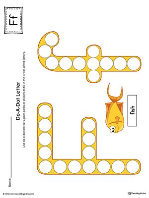 Letter F Do A Dot Worksheet Color