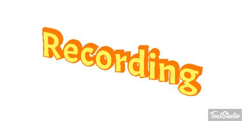 Recording Word Animated GIF Logo Designs