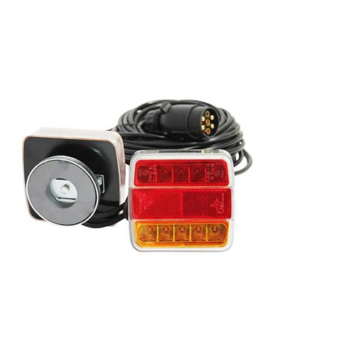 Магнитни Led лампи за ремаркета щепсел 7 пина кабел 2 5 L кабел 7 5 метра комплект Emag Bg