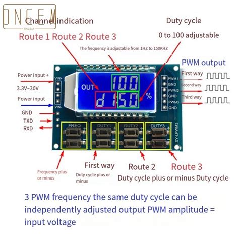 Final Clear OutSquare Wave Signal Generator Module PWM Output LCD Display Adjustable Frequency
