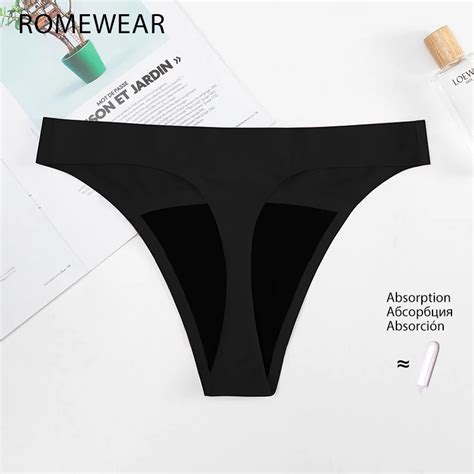 Tanga Sin Costuras Para El Per Odo Menstrual Para Mujer Bragas De Ciclo