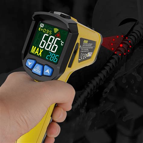 Цифровой инфракрасный термометр лазерный пистолет с ЖК экраном измеритель влажности и