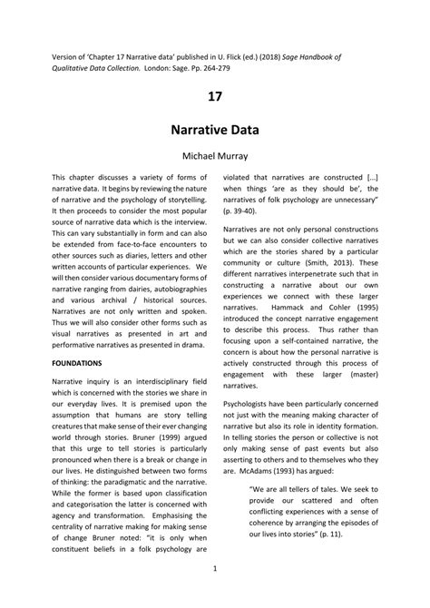 Pdf Narrative Data
