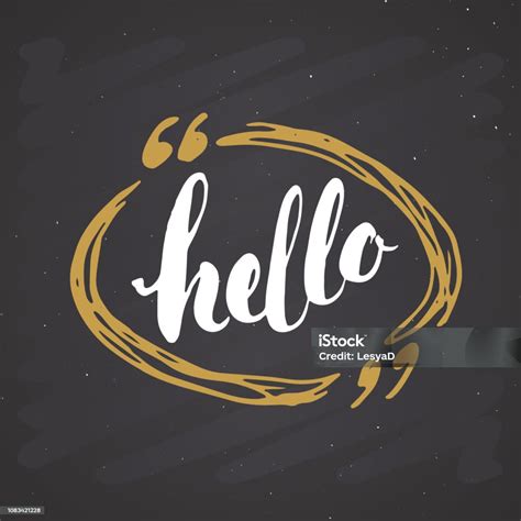 안녕하세요 기호 문자 손으로 그린 인사 말씀 그런 지 질감 복고풍 배지 빈티지 라벨 칠판 배경 벡터 일러스트 레이 션 타이 포