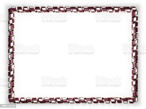 프레임과 리본 카타르 플래그 황금 밧줄에서 테두리의 테두리 3 차원 일러스트 레이 션 공란에 대한 스톡 사진 및 기타 이미지 공란 교육 디자인 Istock