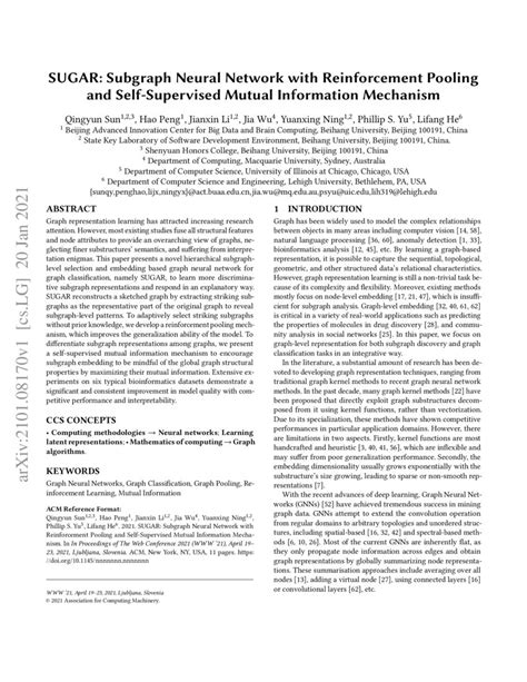 Sugar Subgraph Neural Network With Reinforcement Pooling And Self