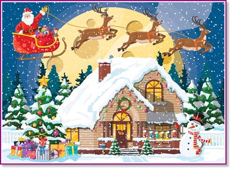 Детски пъзел с дядо Коледа и елени Авис Бг Storebg