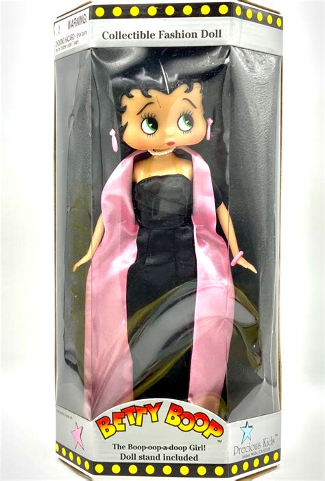 Gorgeous Collectible Vintage Betty Boop Doll Fashion Doll Black And