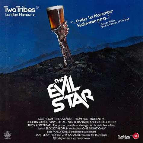 The Evil Star Halloween With Two Tribes Brewery Leyton Star