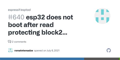 Esp Does Not Boot After Read Protecting Block ESPTOOL Issue Espressif Esptool