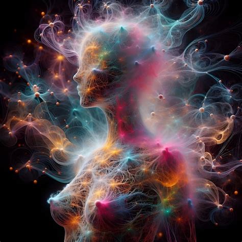 Premium Photo Ai Of A Mannequin Made Of Multicolored Quantum Entanglement In The Fractal Mist