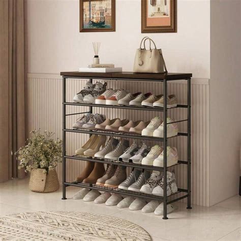 Rack Tier Tier Tier Organizer For Closet Entryway Free Standing