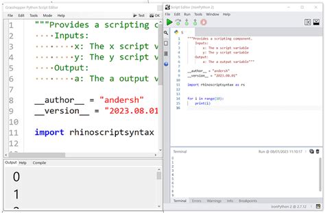 Rhino 8 Grasshopper Script Editor Design Feedback Grasshopper